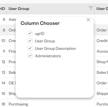 Managing column visibility – Insight