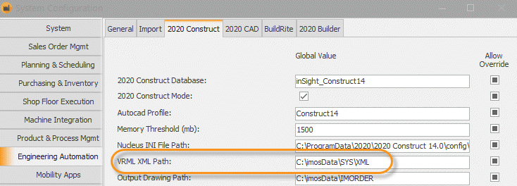 Configure Database Server for 2020 Construct – Insight